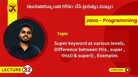 32java Super Keyword At Various Levels Difference Between This Super This And Super