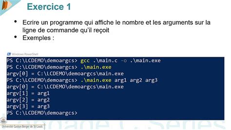 Lc Series Arguments Sur La Ligne De Commande 7 Exercice 1