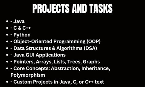 Do Java C And Cpp Programming Projects And Assignment By