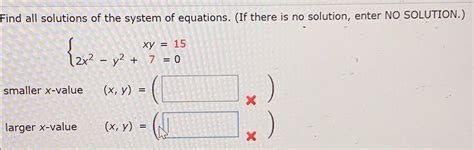 Solved Find All Solutions Of The System Of Equations If