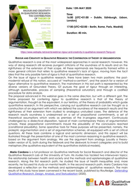 Pdf Rigour And Creativity In Qualitative Research The Contribution