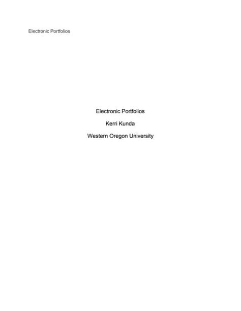 Cse 689 Kerri Kunda E Portfolio Pdf Free Download