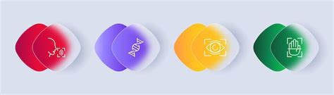 Premium Vector Authentication Set Icon Face Recognition Voice Recognition Identification Rna