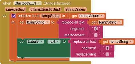 sending realtime data emg to my android via bluetoothle mit app