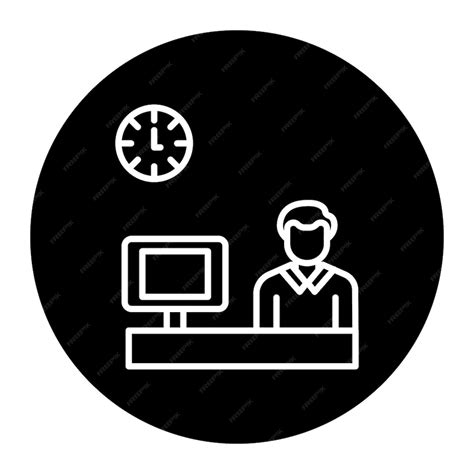 Premium Vector A Man Is Working At A Computer In Front Of A Computer