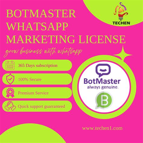 Botmaster Whatsapp Marketing Software 12 Months Techen