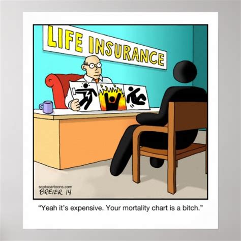 Funny Cartoon Poster Actuary Zazzle