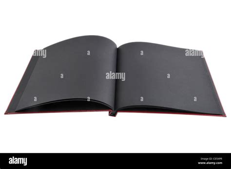 Open Book With Black Pages Isolated On White Stock Photo Alamy