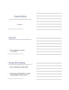 External Sorting