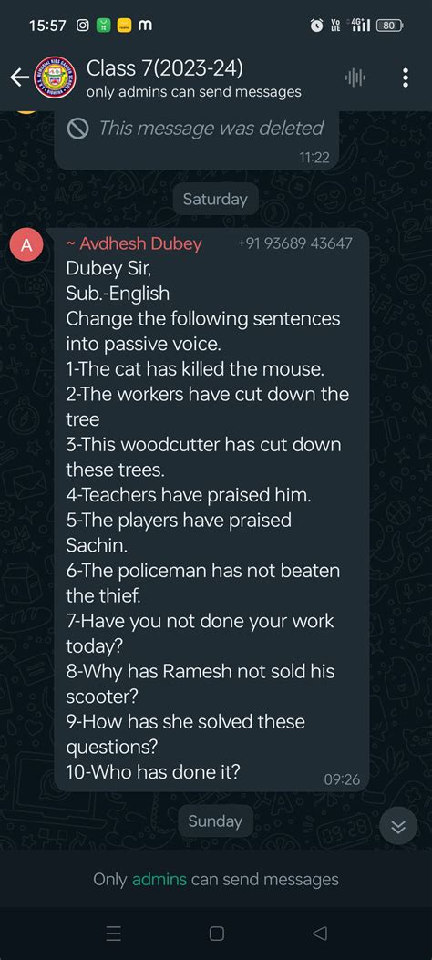 Vo Class Only Admins Can Send Messages This Message Was Deleted