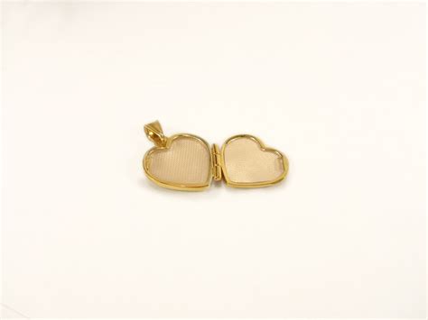14k Yellow Gold Heart Locket Gandg Jewellery