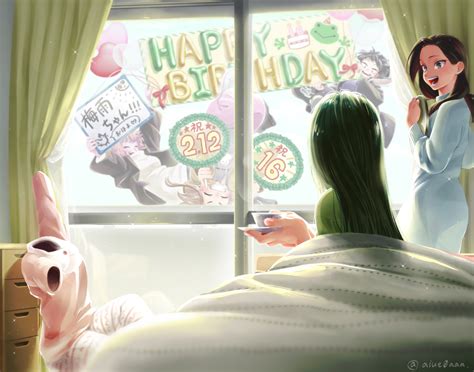 Safebooru 6 Girls D Aiue0 Arm Up Artist Name Ashido Mina Asui Tsuyu