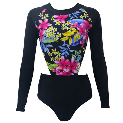 New Sexy Cut Out Print One Piece Swimsuit 2019 Zipper Back High Waist