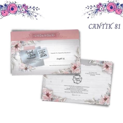 Jual Blangko Undangan Pernikahan Cantik 81 Shopee Indonesia