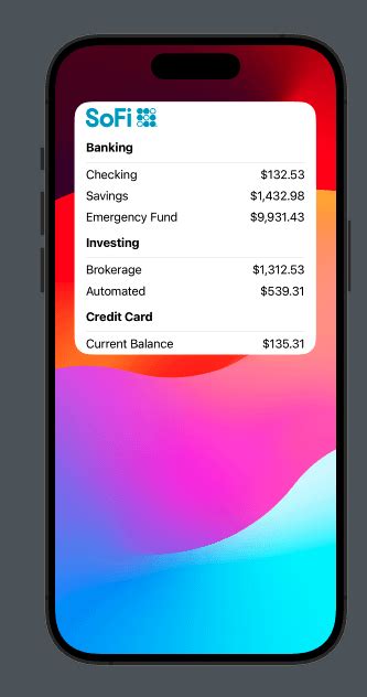 mocked up some useful sofi ios widgets feel free to hire me sofi r sofi