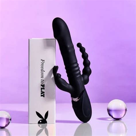 Playbabe Pleasure Big Bunny Energy Triple Stimulation Thrusting Rabbit Vibe Sex Toys Adult