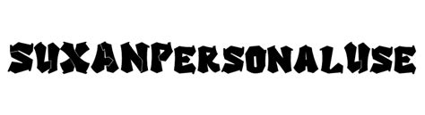 Suxan Personal Use Font