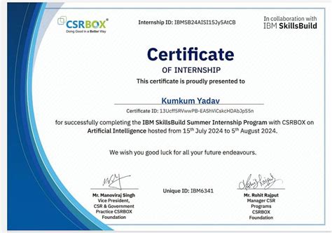 Finished Ibm Skillsbuild Program With Csrbox Kumkum Yadav Posted On The Topic Linkedin