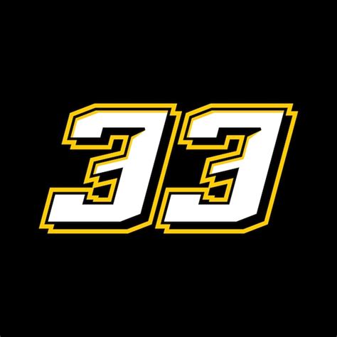Premium Vector Sport Racing Number 33 Logo Design Vector