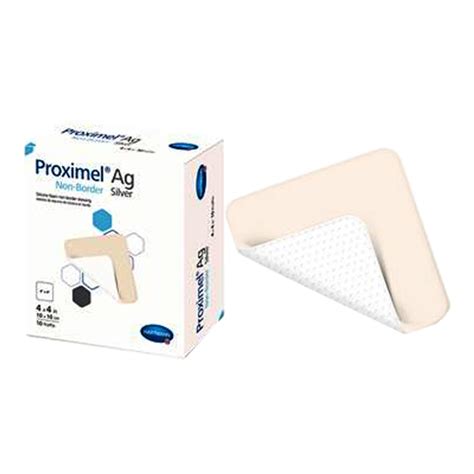 Hartmann 15713117 Proximel Non Border Ag Silicone Foam Dressing 4 X