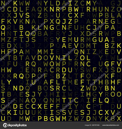 Digital Cover Yellow Filled Alphabetical Background Small Sized Seamless Pattern Beautiful