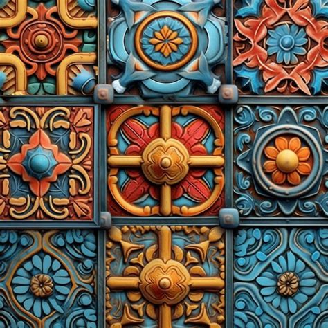 Premium Ai Image Traditional Tile Designs And Tile Decoration