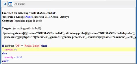 Geneos How To Use Properties Of Managed Entity In Rules Support