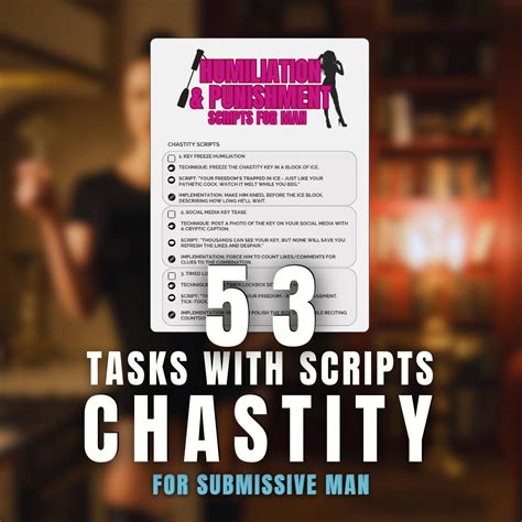 53 Chastity Femdom Tasks Locked Male Chastity Bdsm Training Scripts