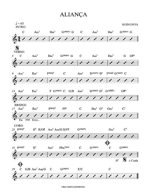 AlianÇa Partitura Completa Pdf