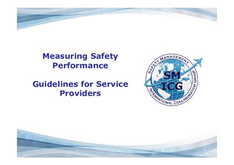 Measuring Safety Performance Guideline For Service Providers