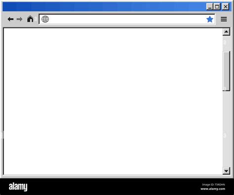 Retro Internet Browser Window Stylized As Old User Interface Stock