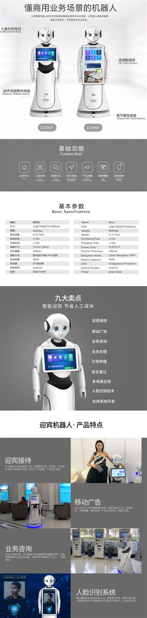 爱丽丝机器人 心理咨询定制版本引导接待机器人服务机器人产品服务工博士人工智能网