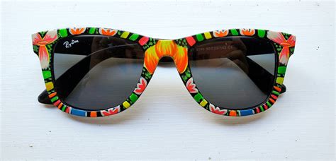 Hand Painted Sunglasses In Rickshaw Art Style Sunglasses Cute