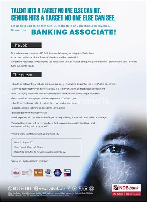 Banking Associate At National Development Bank Ndb Bank