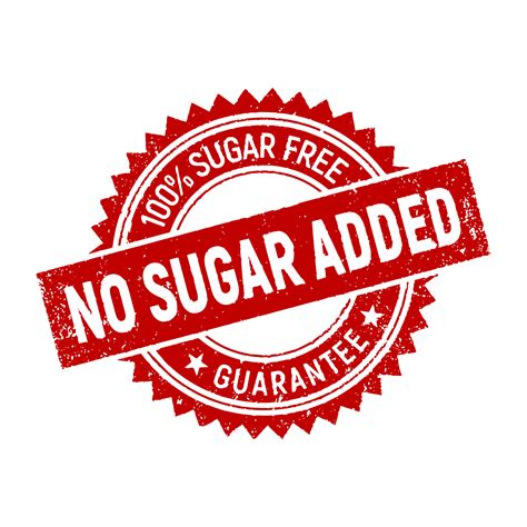 badge no sugar added red sugar free grunge rubber stamp design