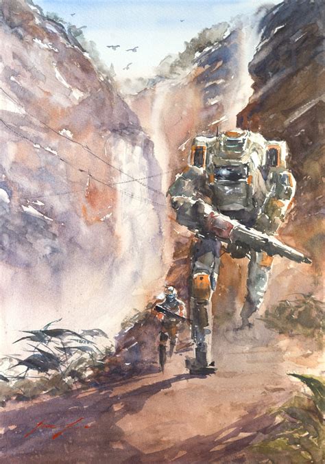 Bt 7274 And Jack Cooper Titanfall And 1 More Drawn By Cafewatercolor
