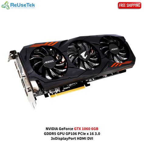 Nvidia Geforce Gtx 1060 6gb Gddr5 Gpu Gp106 Pcie X 16 30 3xdisplayport
