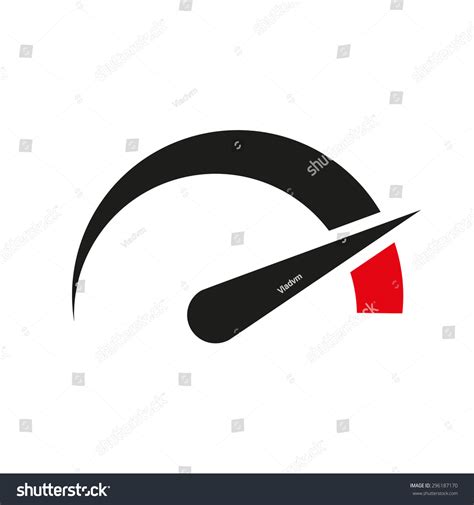 Tachometer Speedometer Indicator Icon Performance Measurement Stock Vector Royalty Free