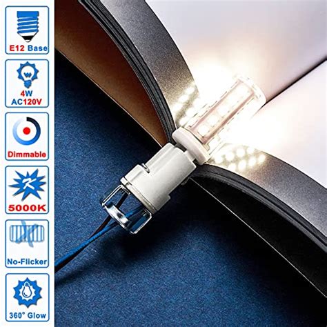 Ziomitus Dimmable E12 C7 5000k Daylight White Candelabra