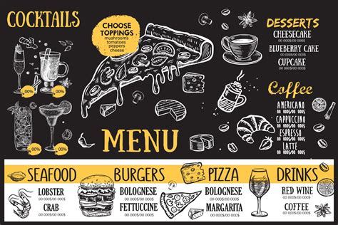 Menu Restaurant Cafe Template Design Food Flyer 20915824 Vector Art
