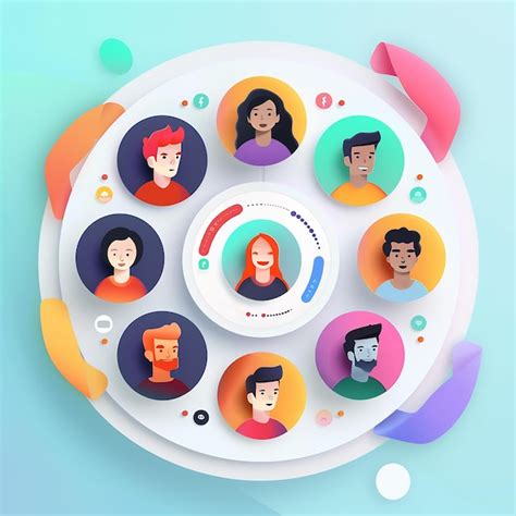 Ui Design Of Messenger Application Round Application Design Premium Ai Generated Image