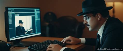 Person Using A Computer Stable Diffusion Online