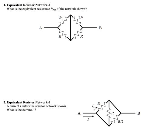 Solved Equivalent Resistor Network What Is The Equivalent Resistance