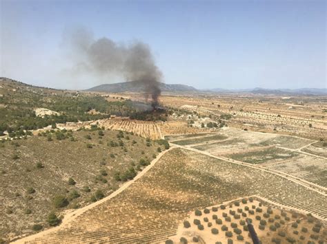 Efectivos Del Plan Infomur Trabajan Para Sofocar Un Incendio Forestal