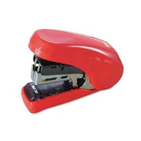 Max Light Effort Red Compact Flat Clinch Stapler Hd 10fl Rd Binding101