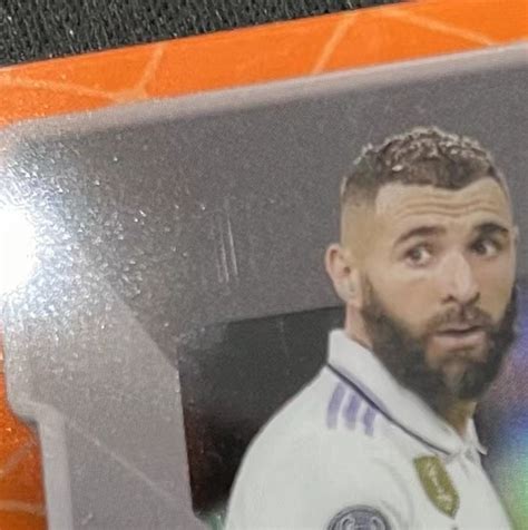【长安代卖】2022 23 Topps Merlin 梅林 皇家马德里 本泽马 Benzema 橙折签字 球皮签 超厚卡 0825编 切到