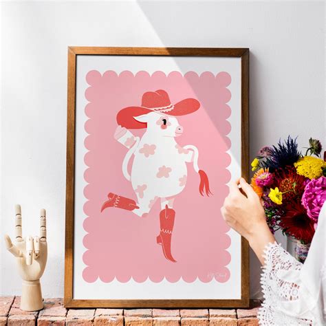Printable Cute Cowgirl Art Print Digital Cowgirl Art Etsy