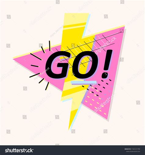 Go Bright Card Motivate Phrase Flash Stock Vector Royalty Free