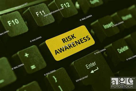 Conceptual Display Risk Awareness Business Showcase Recognizing