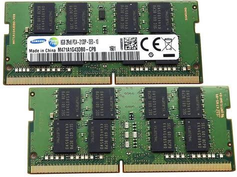 Samsung 64GB (2x 32GB) DDR4-2666 PC4-21300 1.2V DR x8 260-pin SODIMM ...